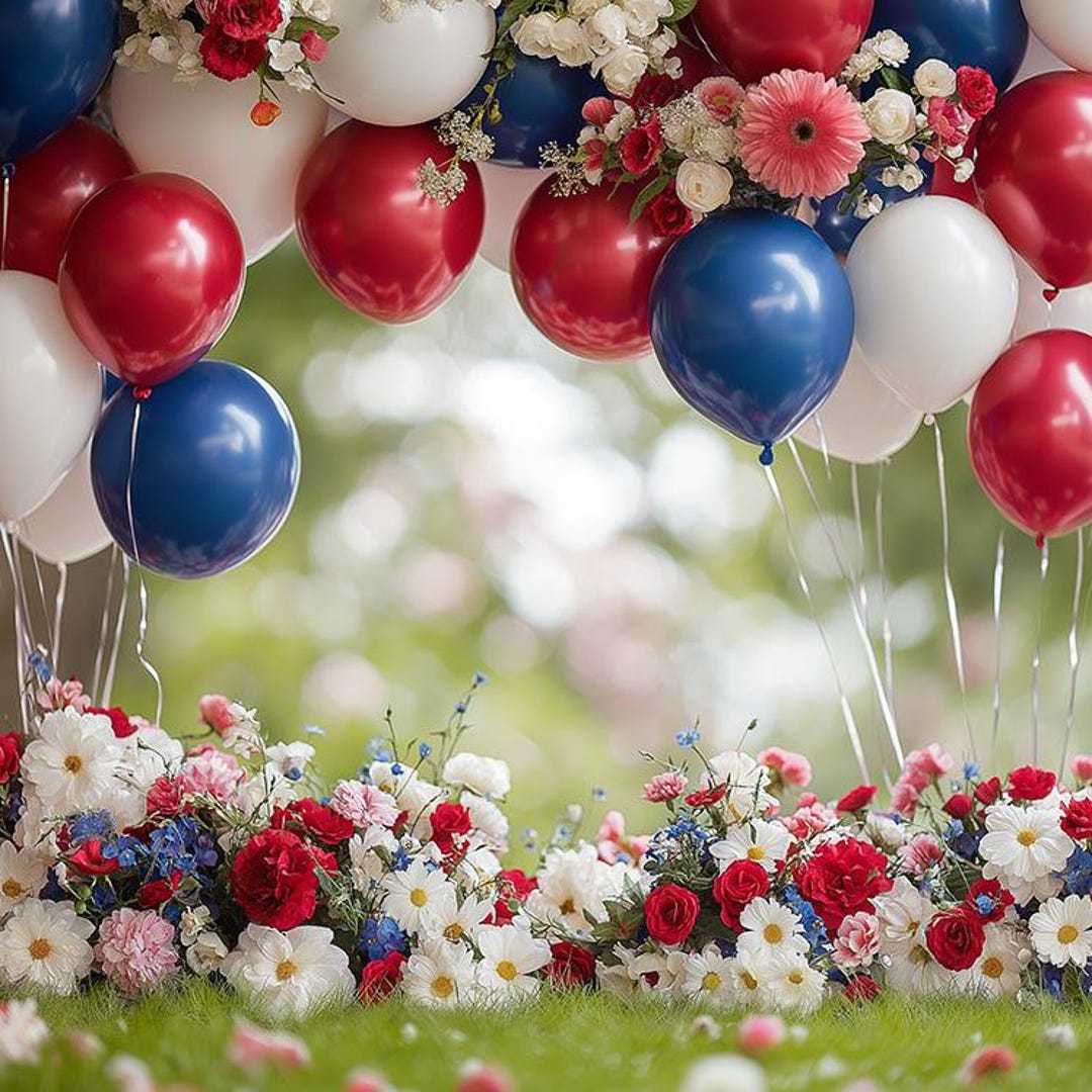 Classic 4th of July Digital Backdrop – Patriotic Summer Scene – Instant ...