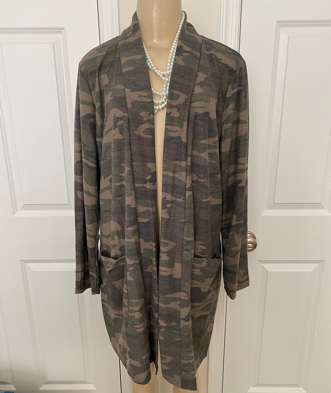 Women's Camouflage Duster Cardigan Casual Wear Apparel Gifts - Etsy