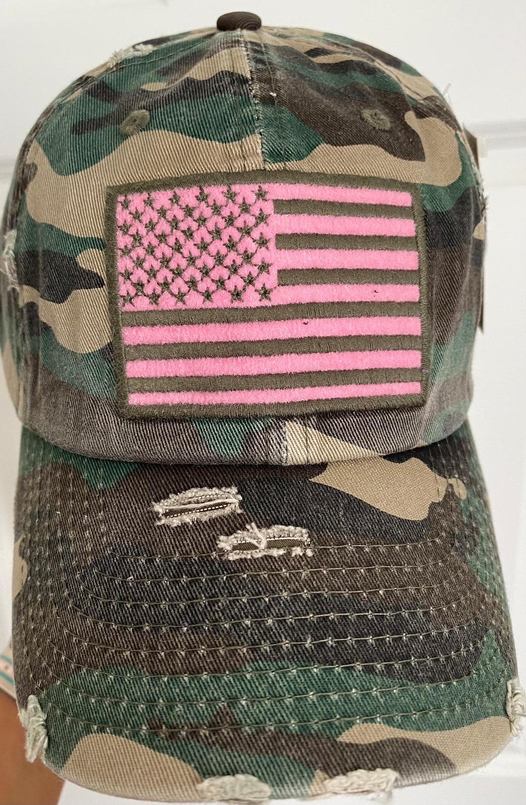 American USA Patriotic Star Flag Camouflage Vintage Baseball Cap Trendy ...