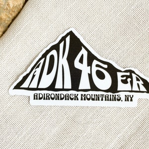 ADK Sticker, Hike ADK Sticker, Adventure Sticker, Adirondack Mountain ...