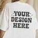 Bella Canvas White T-shirt Back Mockup, BC 3001 Back Wiev Mockup, White ...
