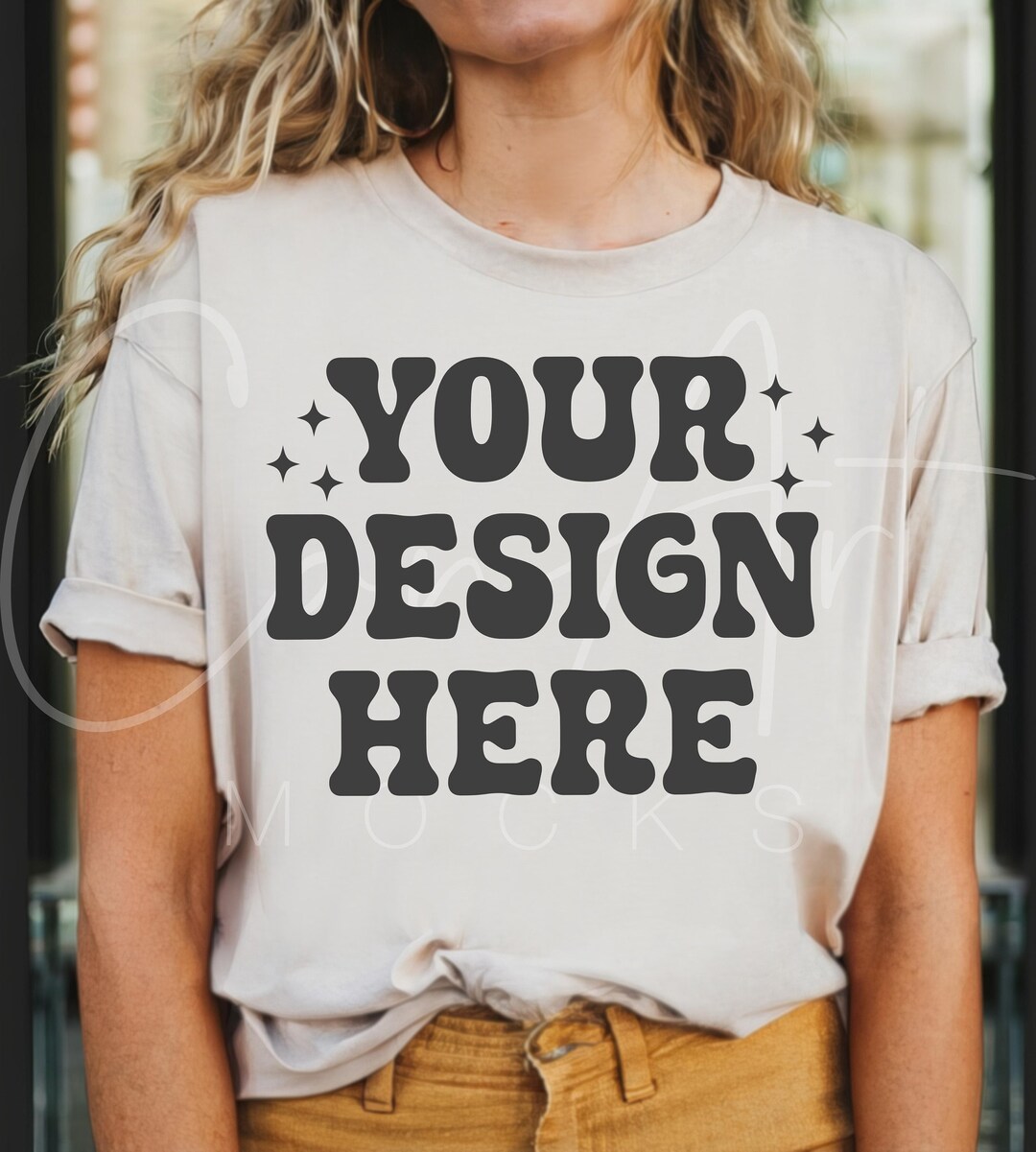 Gildan 5000 Sand Mockup, Neutral Tee Mockup, Sand Apparel Mockup ...