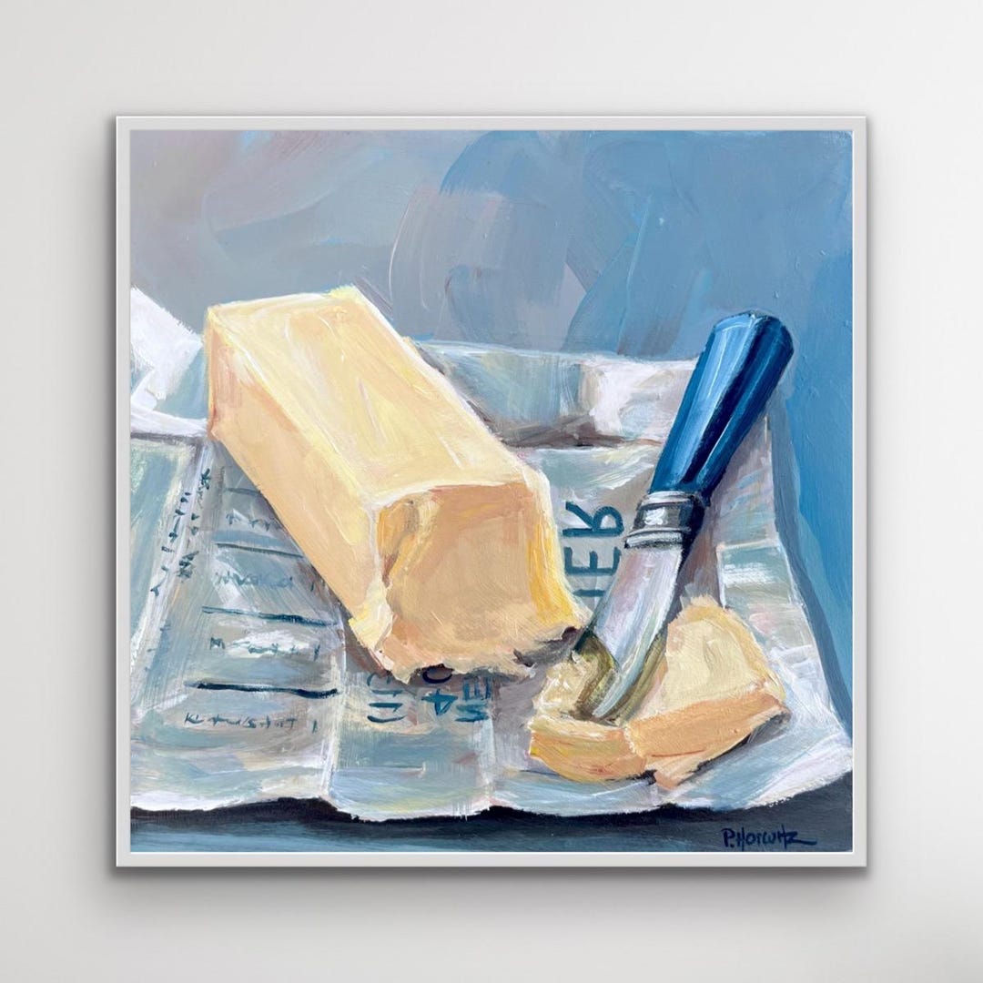 Butter Painting Print: Whimsical Food Still Life, Kitchen Art - Etsy