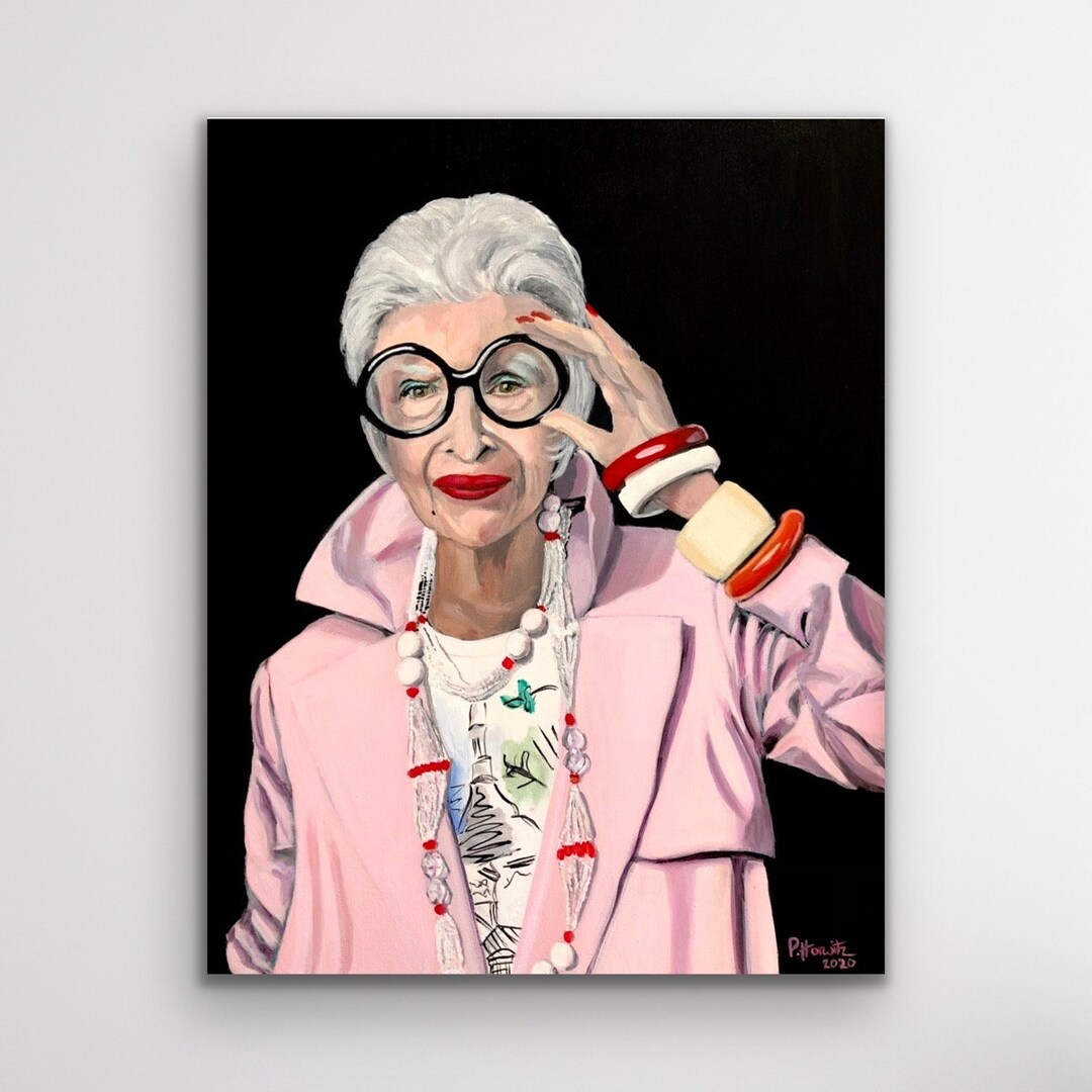 Iris Apfel Giclee Print L Fashion Icon L Iris Apfel Glasses L Iris ...