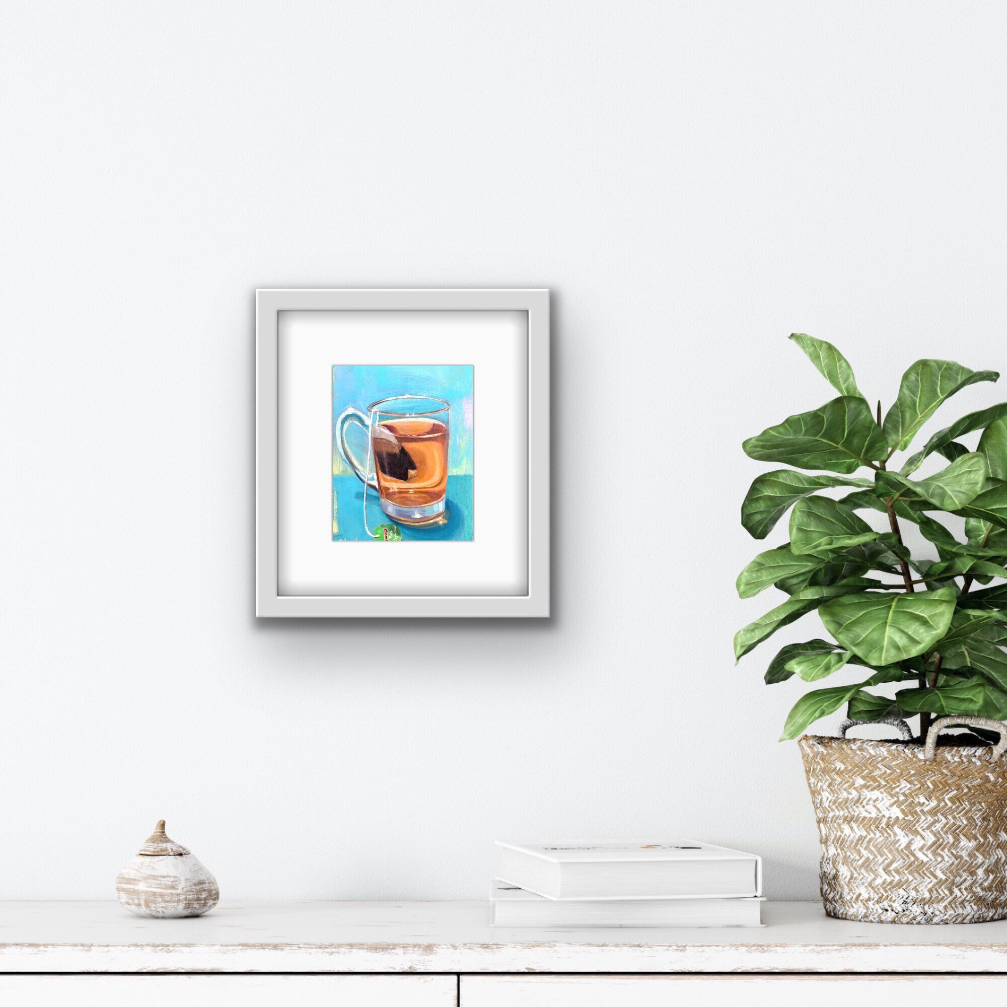 Teacup Art L Realistic Tea Painting L Tea Bag in Teacup Painting L ...