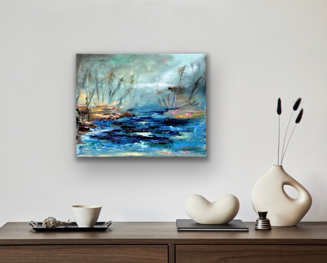 Barren Landscape Oil Painting L Abstract Landscape L Wintery Landscape ...