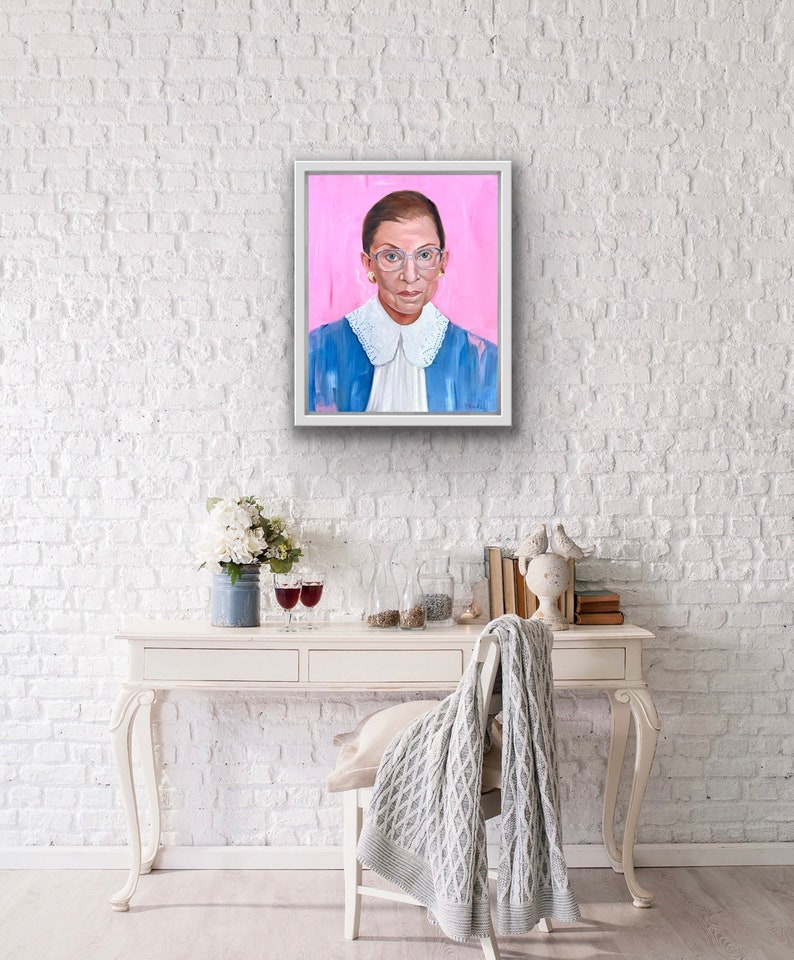 RBG Giclee Print L Portrait of Ruth Bader Ginsberg L Strong Woman Art L ...