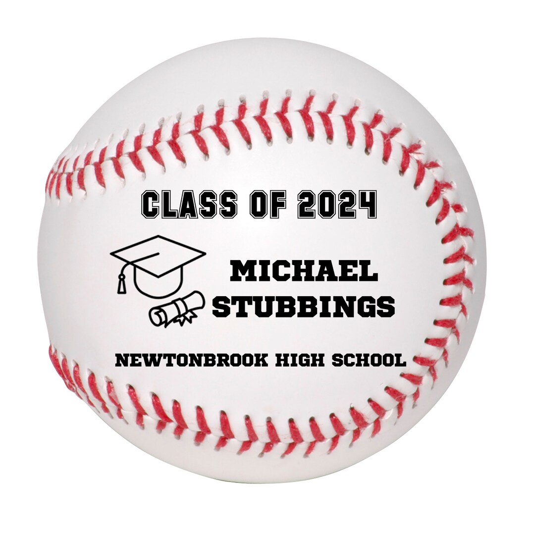 Class of 2024 Graduation Baseball - Personalized Senior Graduation Gift ...