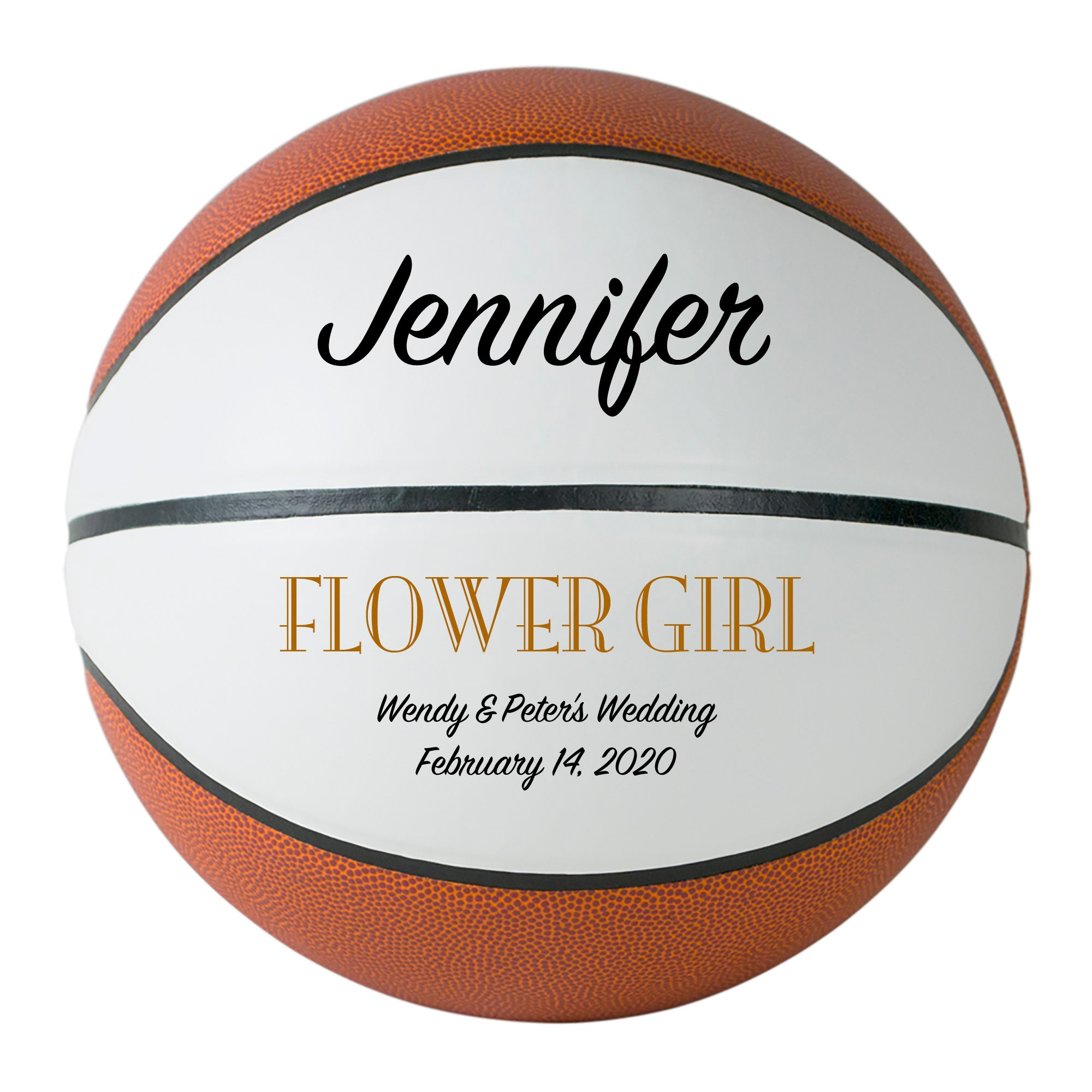 Personalized Custom Flower Girl Wedding Basketball Gift, Wedding ...