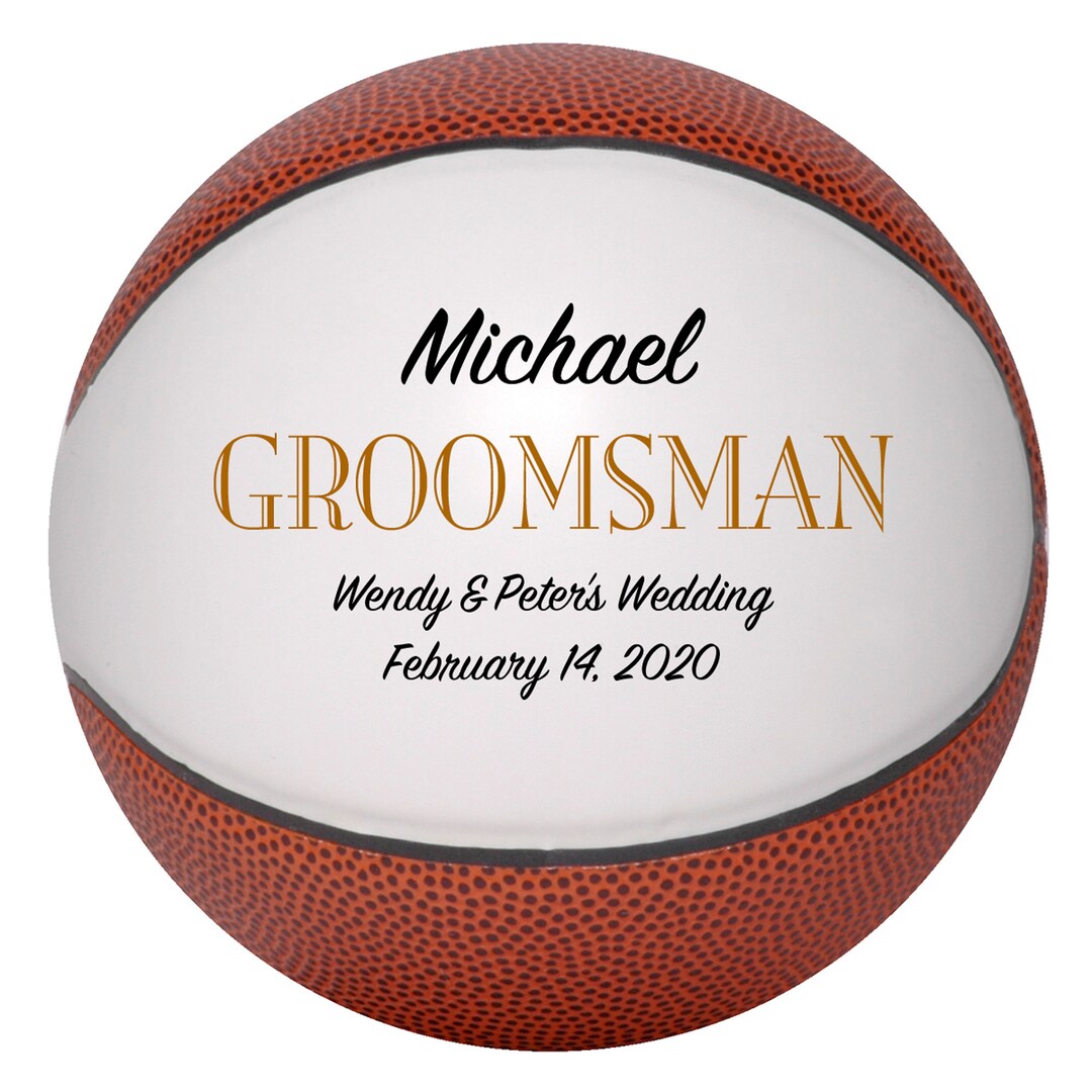 Personalized Custom Groomsman Wedding Basketball Gift, Wedding Keepsake ...