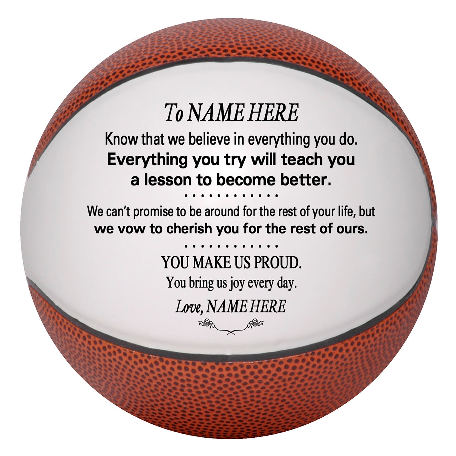 Personalized Custom Mini Basketball to Our Son Grandson - Etsy