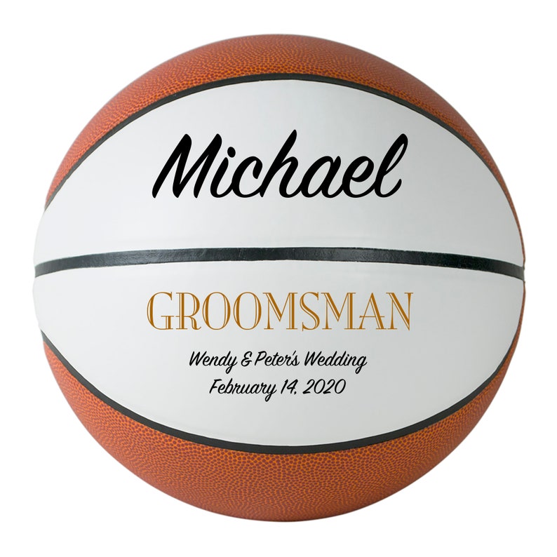 Personalized Custom Groomsman Wedding Basketball Gift, Wedding Keepsake ...