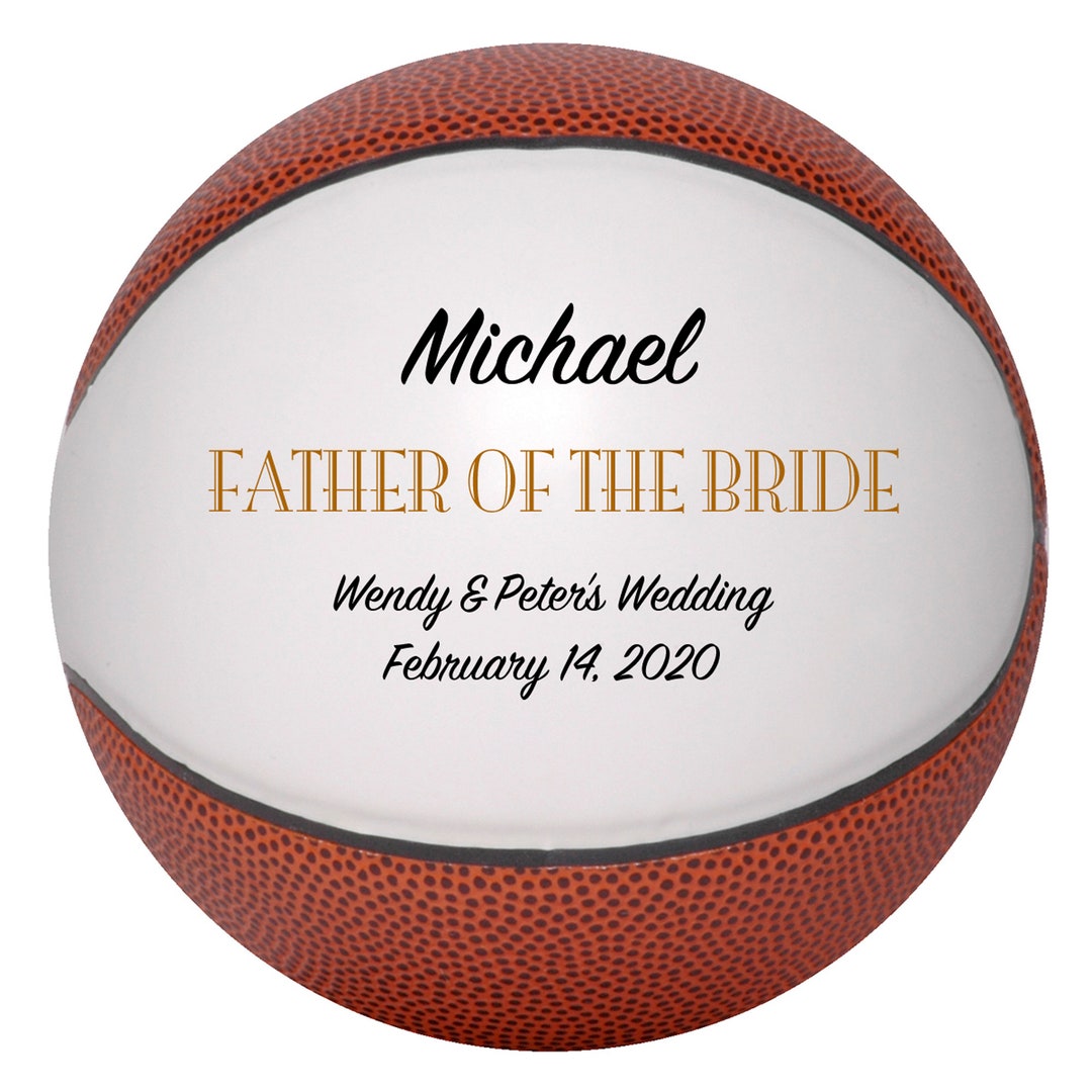 Personalized Custom Father of the Bride Wedding Basketball Gift ...