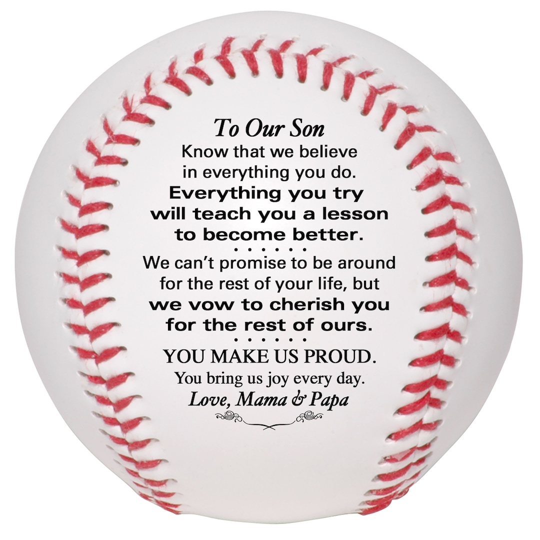 To Our Son Baseball, Personalized Baseball From Mom and Dad, Custom ...