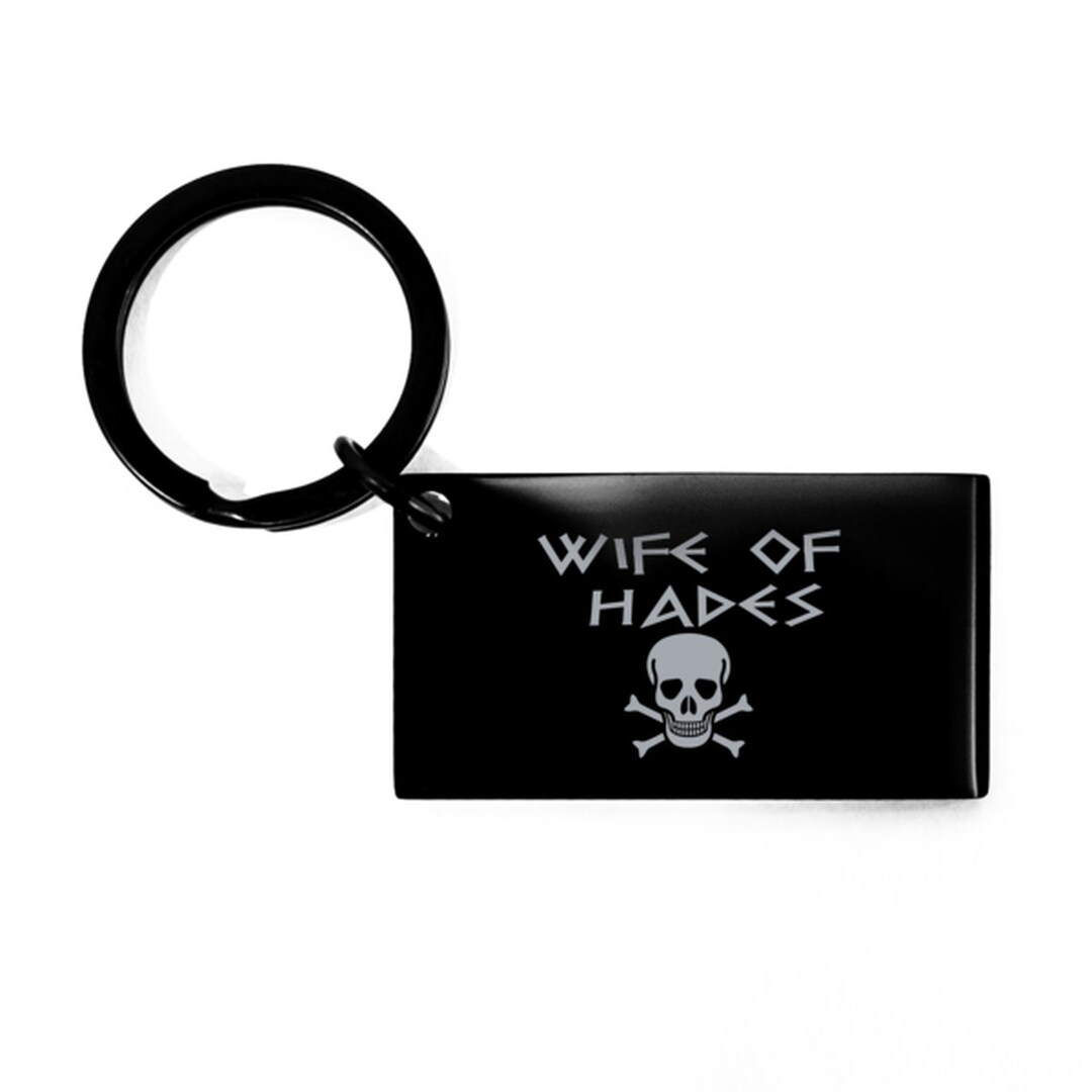 Hades Keychain - Wife of Hades Black Keychain - Hades Greek Mythology ...