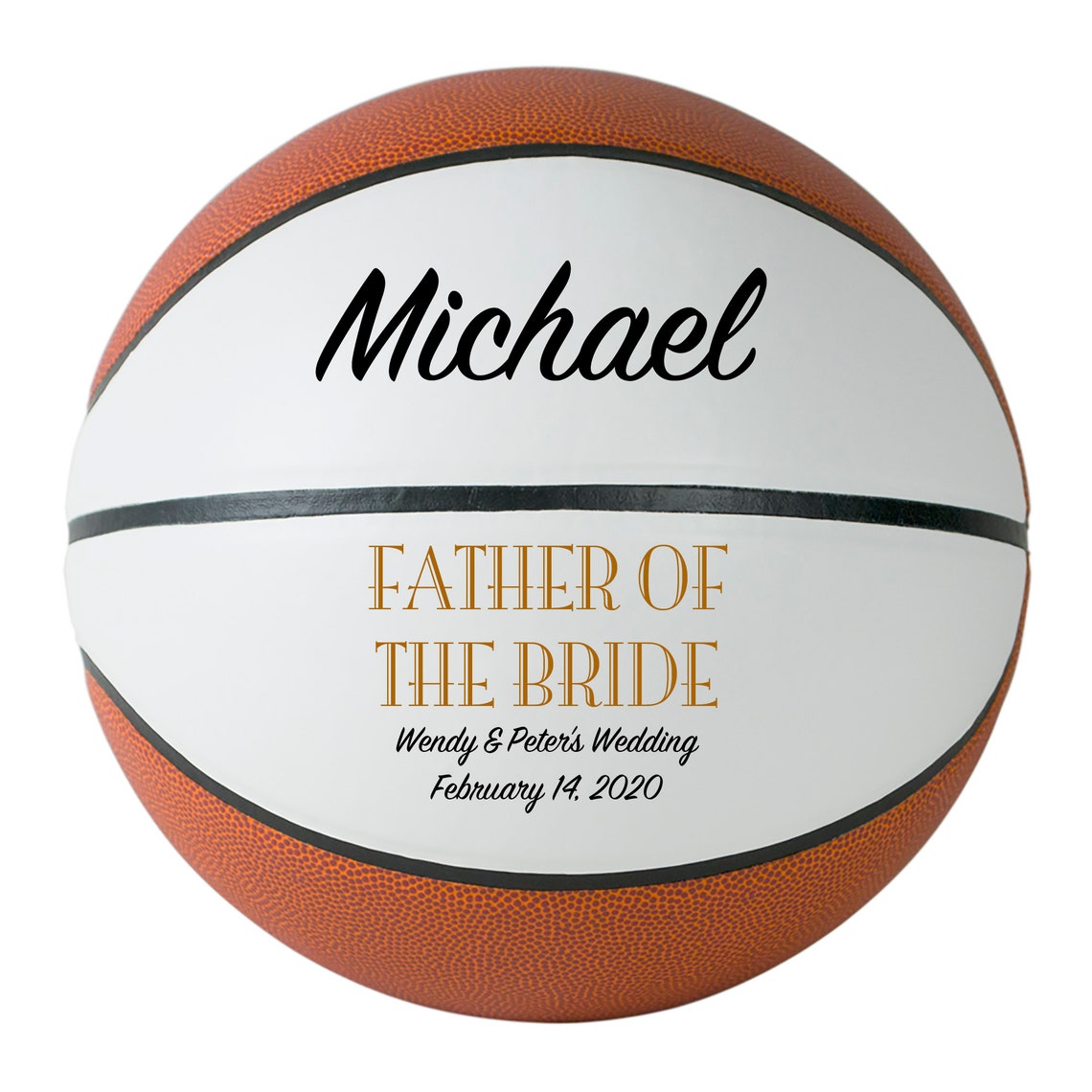 Personalized Custom Father of the Bride Wedding Basketball - Etsy