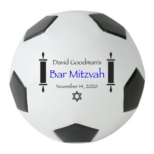 Bar Mitzvah, Bat Mitzvah Soccer Gift, Bar Bat Mitzvah Keepsake ...