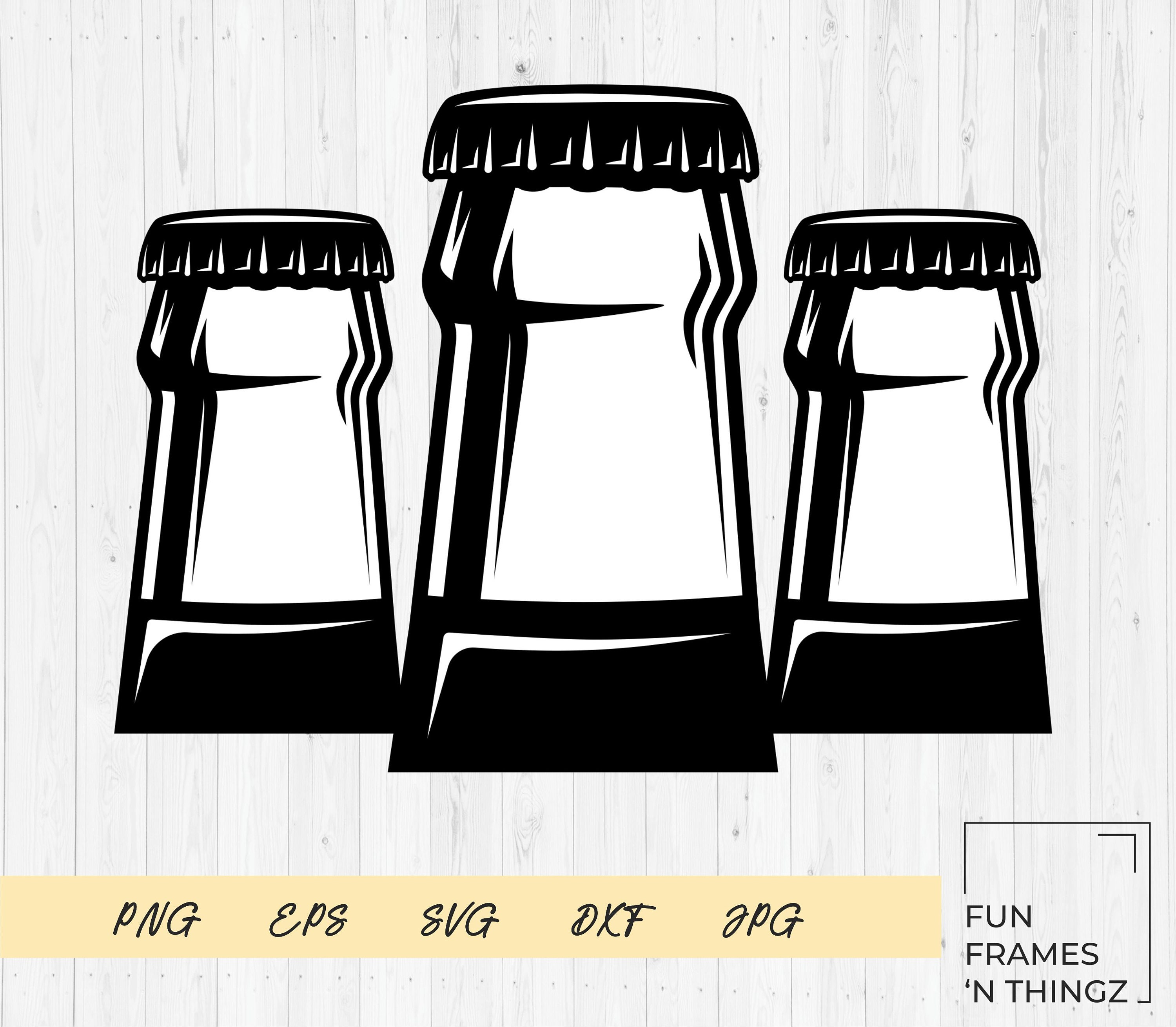 Beer Bottle Top SVG Clipart Print File Beer Suds Brew | Etsy