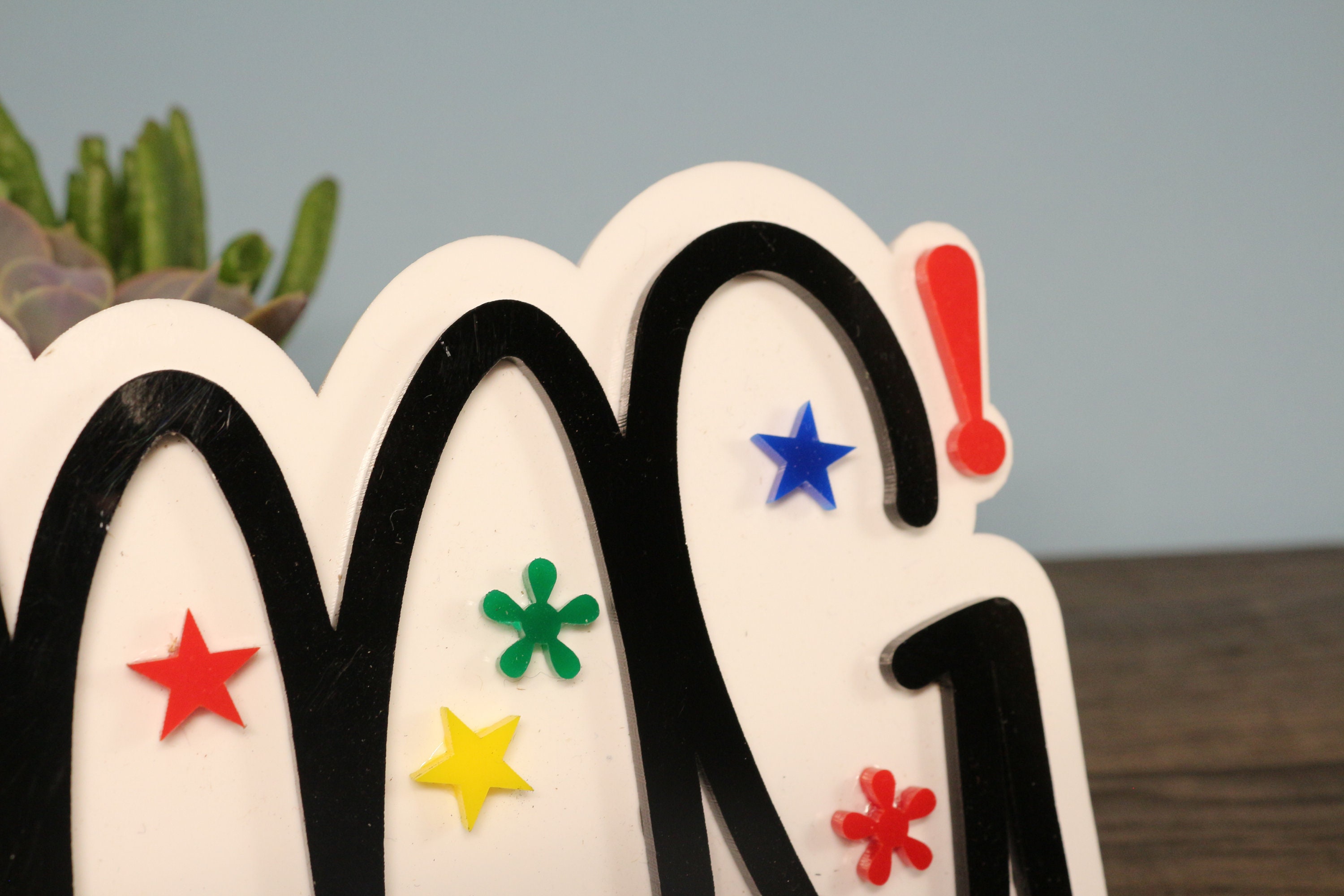 OMG Picture Frame Colorful Acrylic Photo Frame Gift to Mom | Etsy