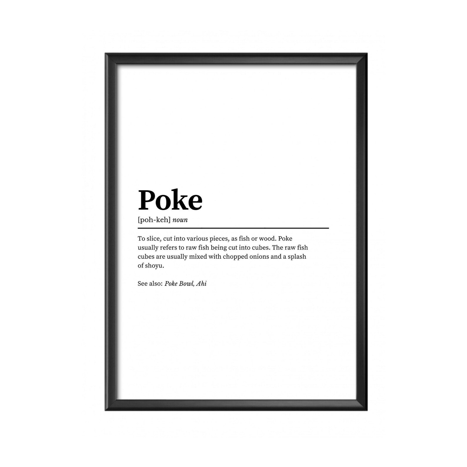 Poke Definitionpoke Quote Downloadable Prints Home Decor - Etsy