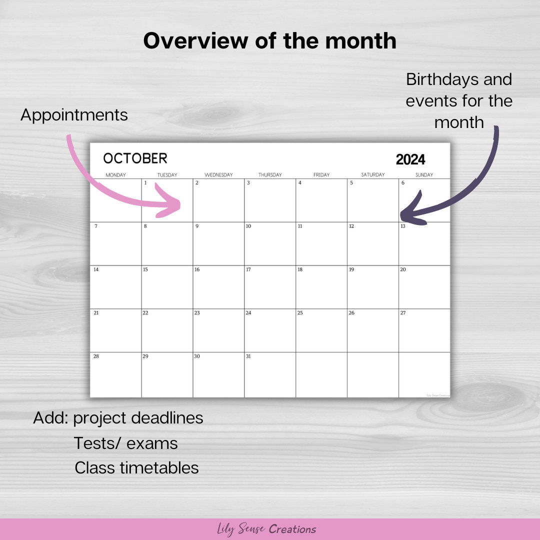 Printable Academic Calendar 2024-2025, Calendar Landscape Format ...