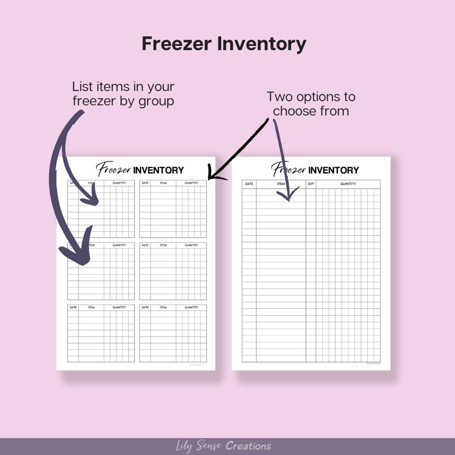Kitchen Inventory, Printable Food Inventory Tracker, Pantry Inventory ...