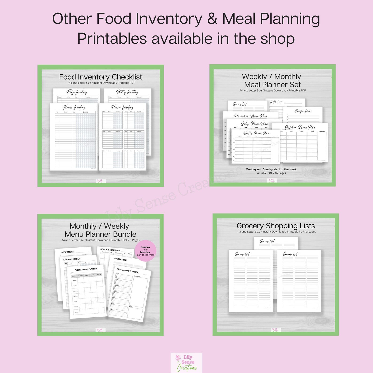 Food Inventory Printable Checklist Kitchen Inventory Fridge - Etsy