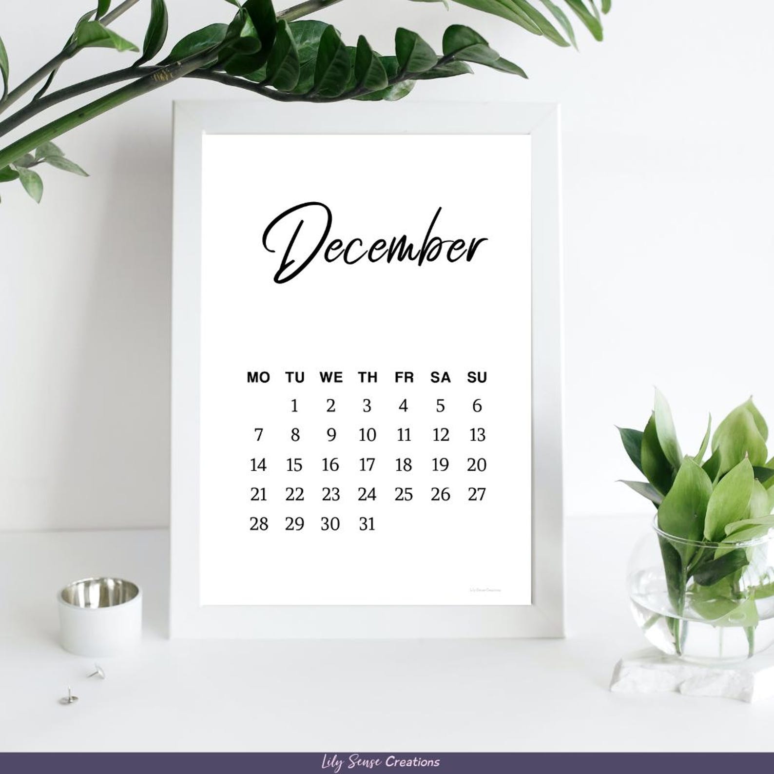Large Font 2026 Monthly Calendar, Printable Monthly Planner, A4, A5 ...