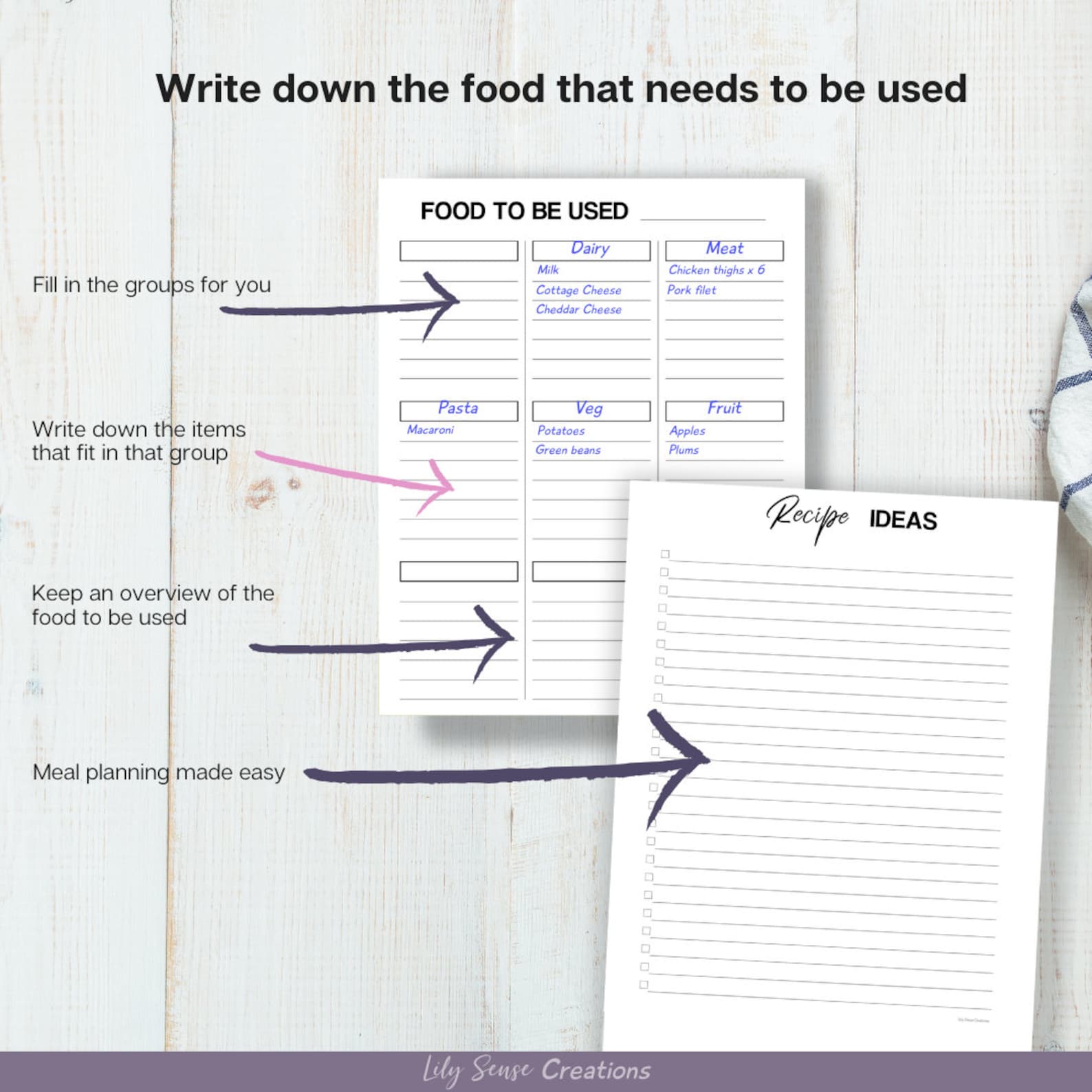 Printable Kitchen Inventory, Food Inventory Tracker, Food to Be Used ...