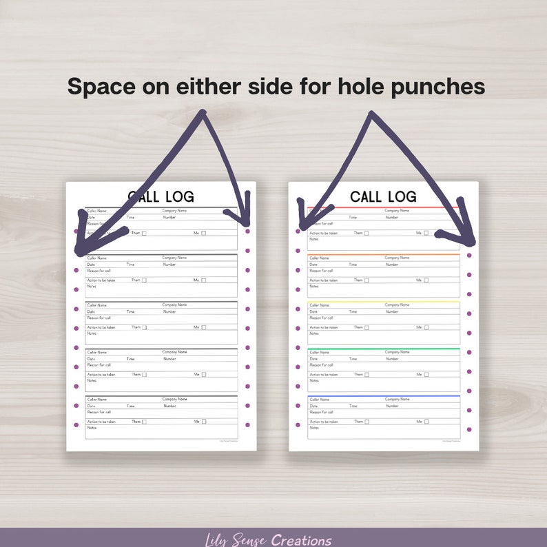 Printable Call Log Template, Communication Log, Phone Call Tracker ...