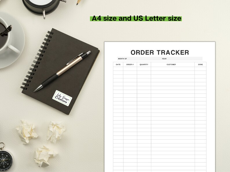 Order Tracker Printable Sheet Order Tracker Planner Digital - Etsy