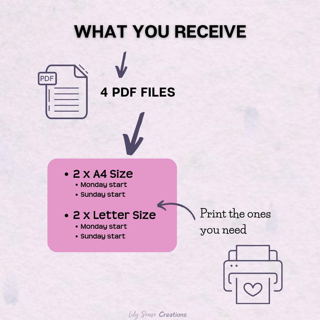 Minimalist Portrait Monthly 2025 Calendar, Printable 2025 Calendar ...