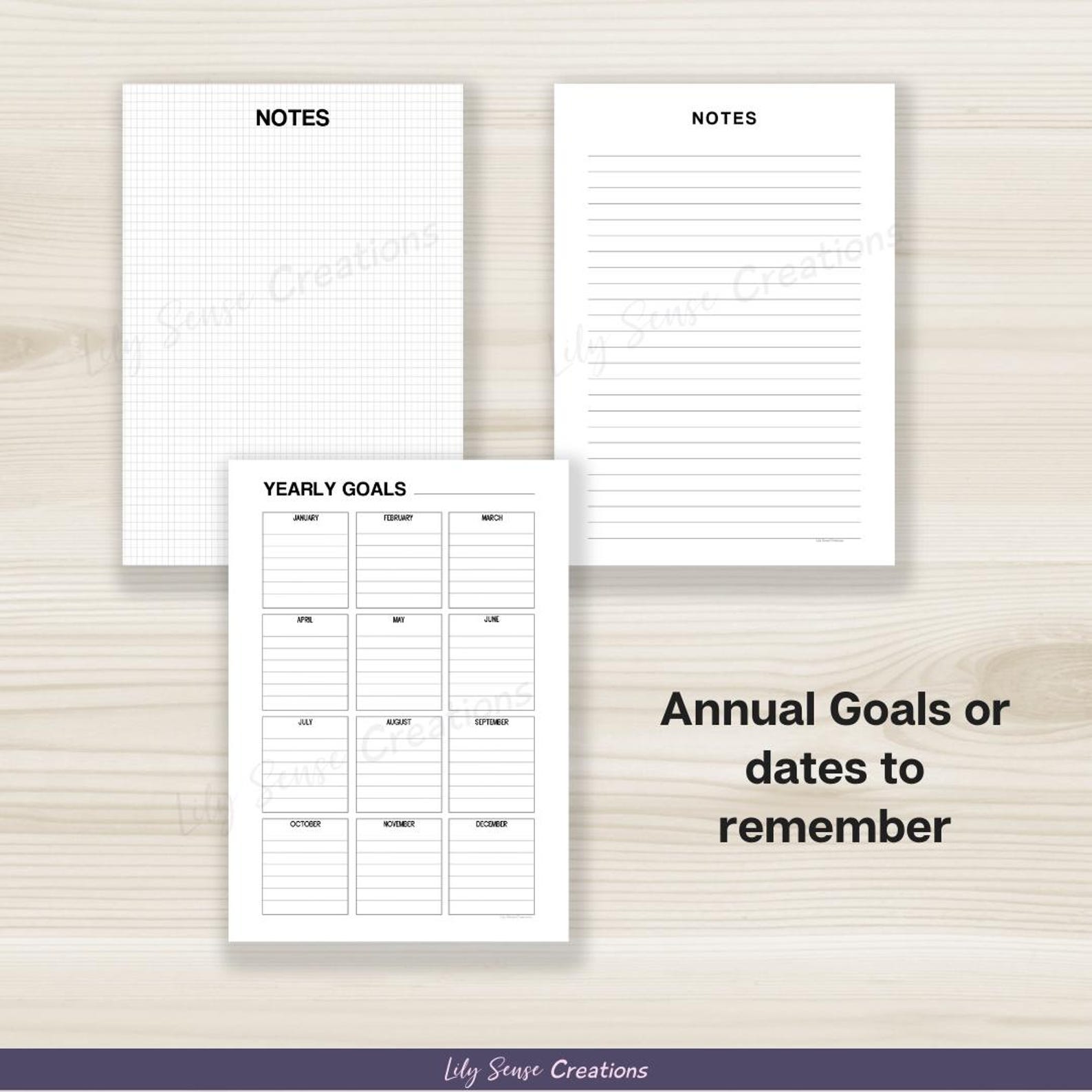 Printable Planner Bundle, Life Planner Set, Daily, Weekly, Monthly ...