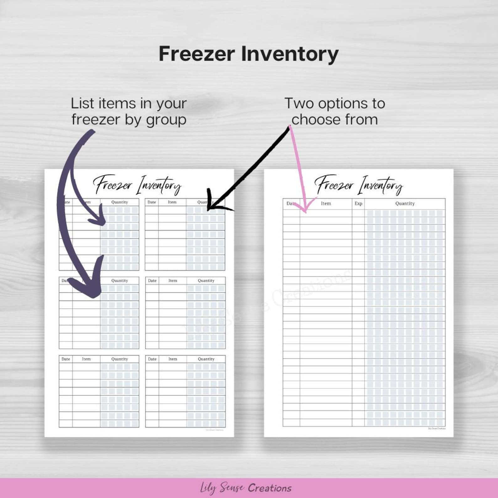 Food Inventory Checklist, Kitchen Inventory, Fridge Inventory, Freezer ...
