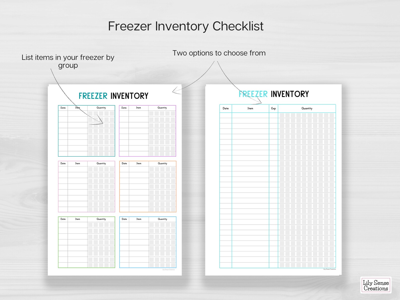 Food Inventory Tracker & Shopping List Set Fridge Inventory - Etsy