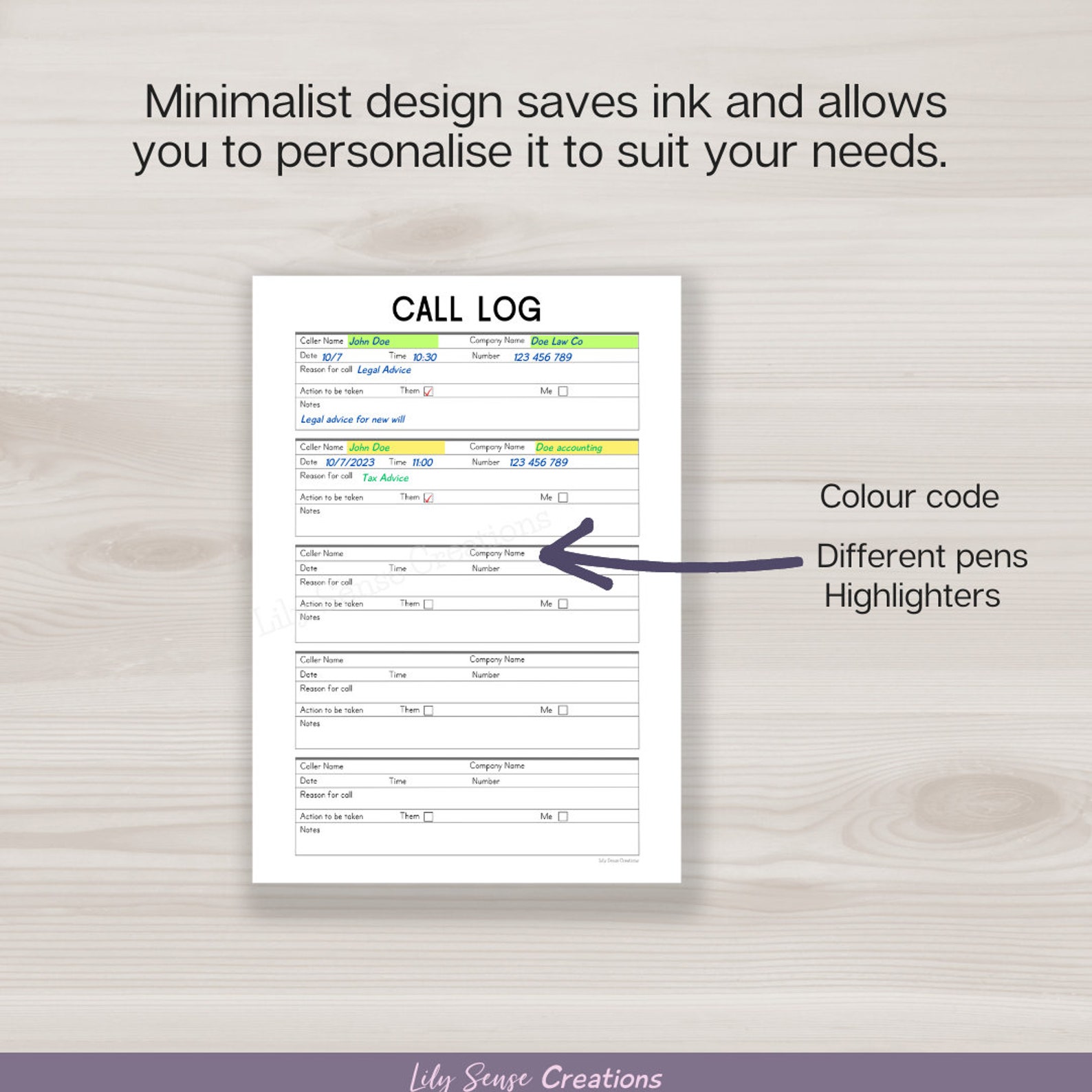 Printable Call Log Template, Communication Log, Phone Call Tracker ...