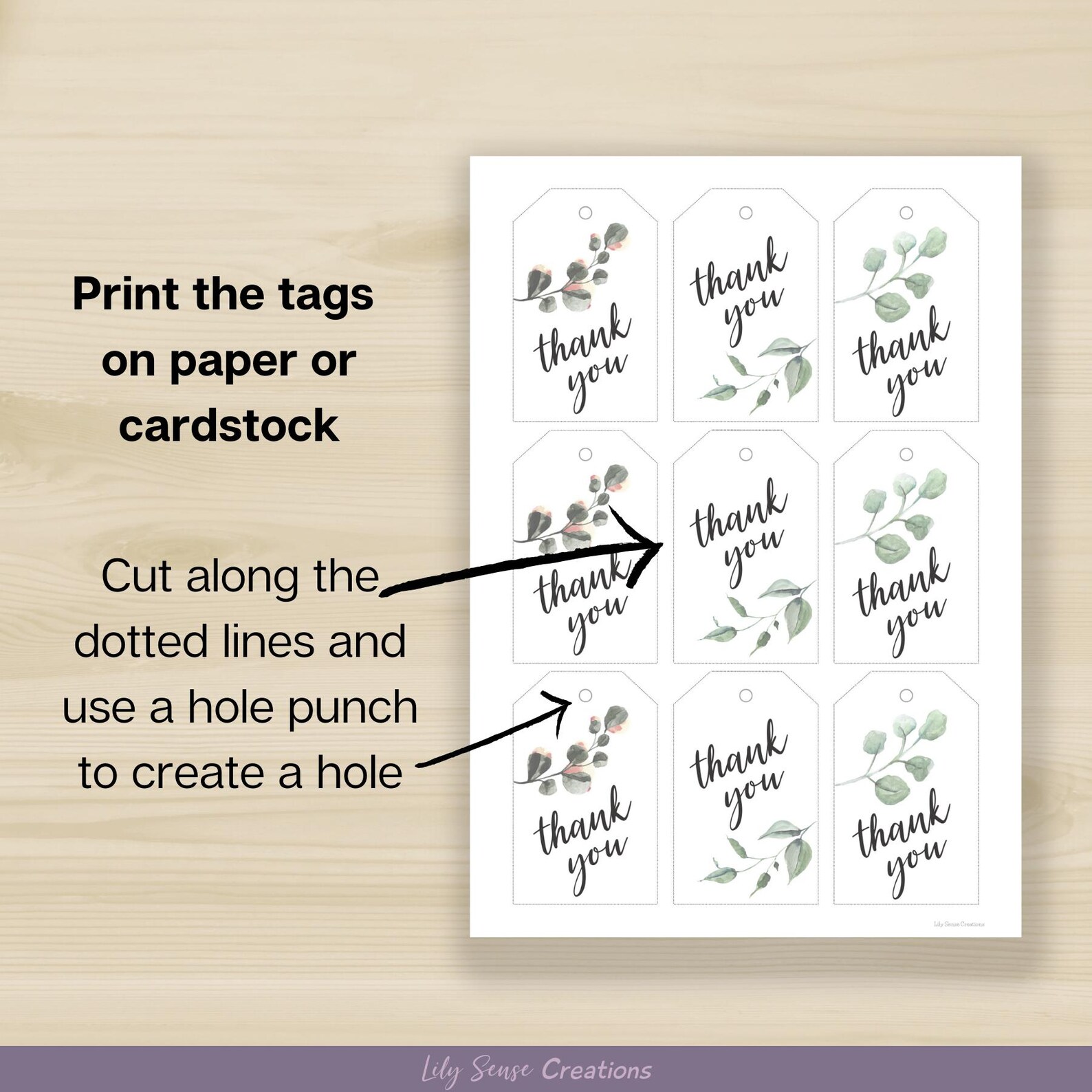 Thank You Tag Printable Template, Teacher Appreciation Tag, Wedding ...