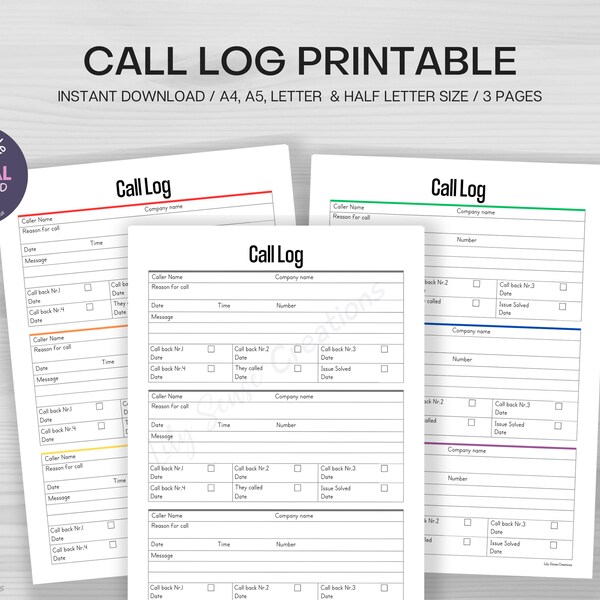 Call Back Template - Etsy