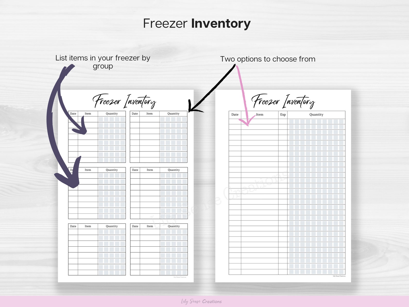 Food Inventory Checklist Kitchen Inventory Fridge Inventory - Etsy