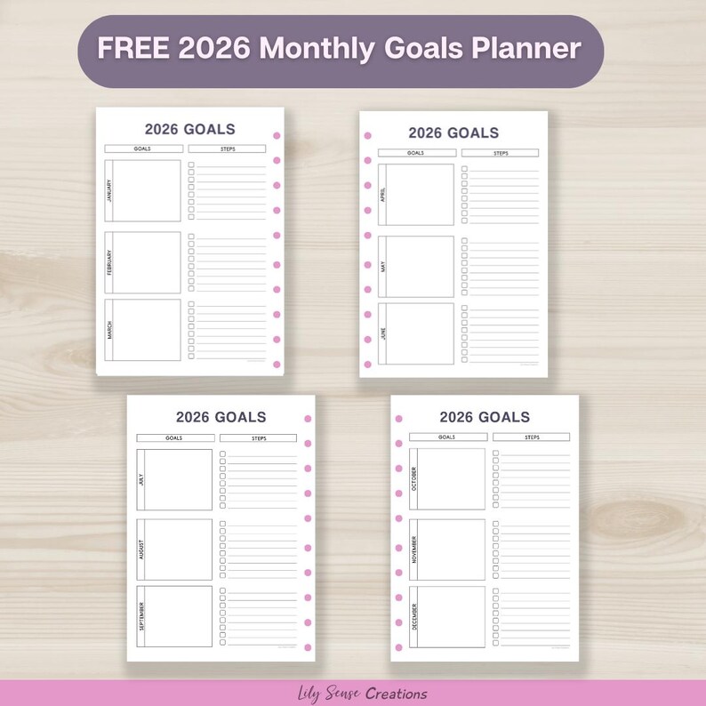 2025 Goals Tracker Printable, 2025 Yearly Goals, Monthly Goals Planner ...