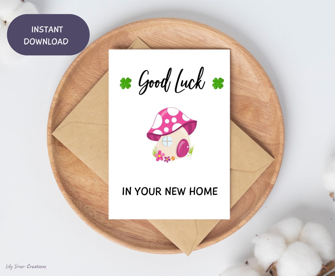 Printable Good Luck in Your New Home Card Printable Card 5 X - Etsy