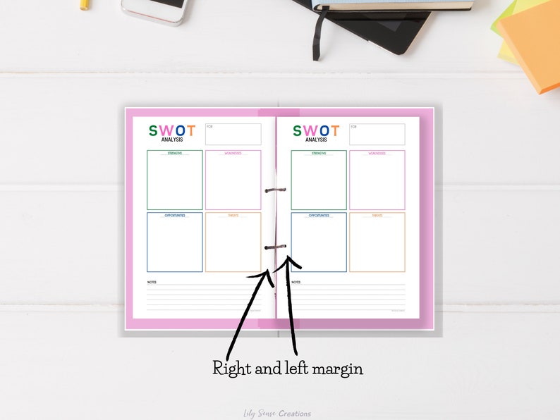 Swot Analysis Printable Page SWOT Template Worksheet A4 and - Etsy