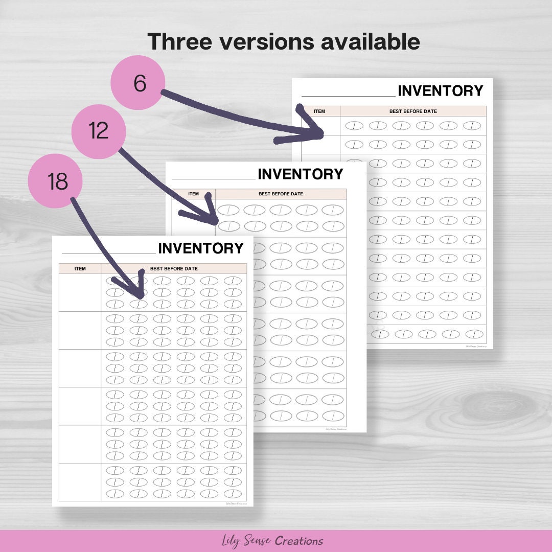 Printable Canned Food Inventory, Tinned Food Tracker, Pantry ...