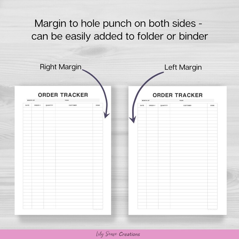 Order Tracker Printable Sheet, Order Tracker Planner, Digital Download ...