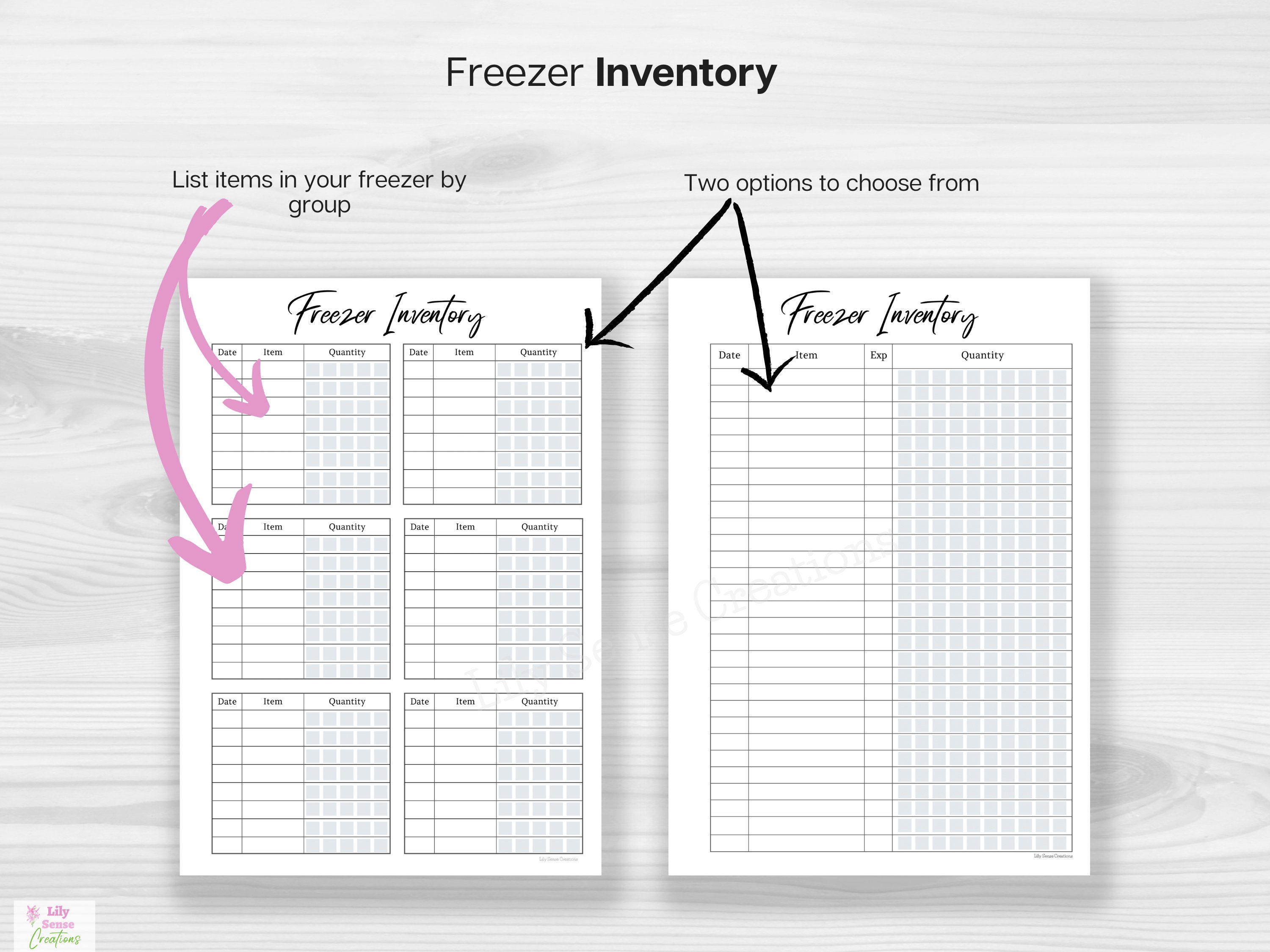 Food Inventory Checklist Kitchen Inventory Fridge Inventory - Etsy