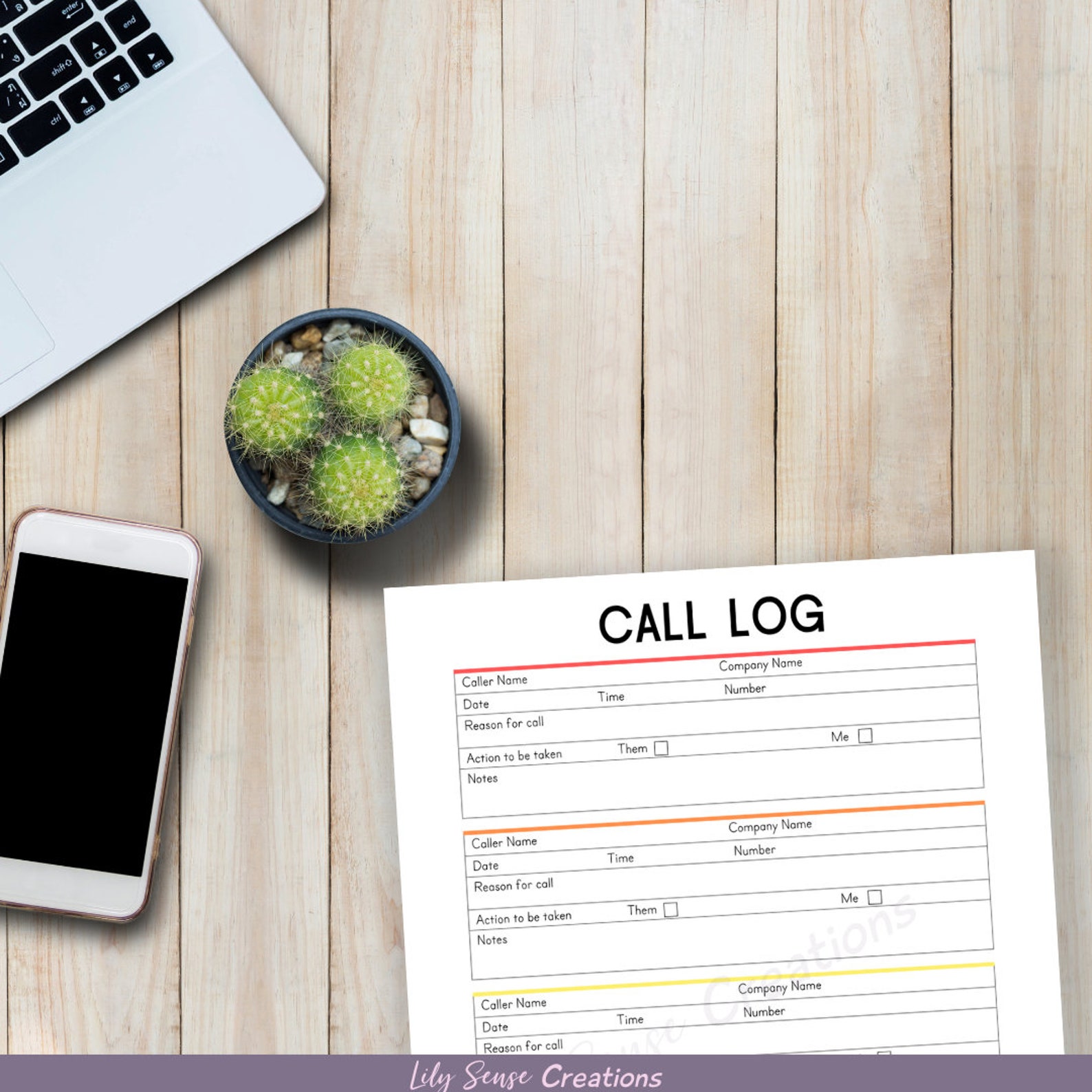 Printable Call Log Template, Communication Log, Phone Call Tracker ...