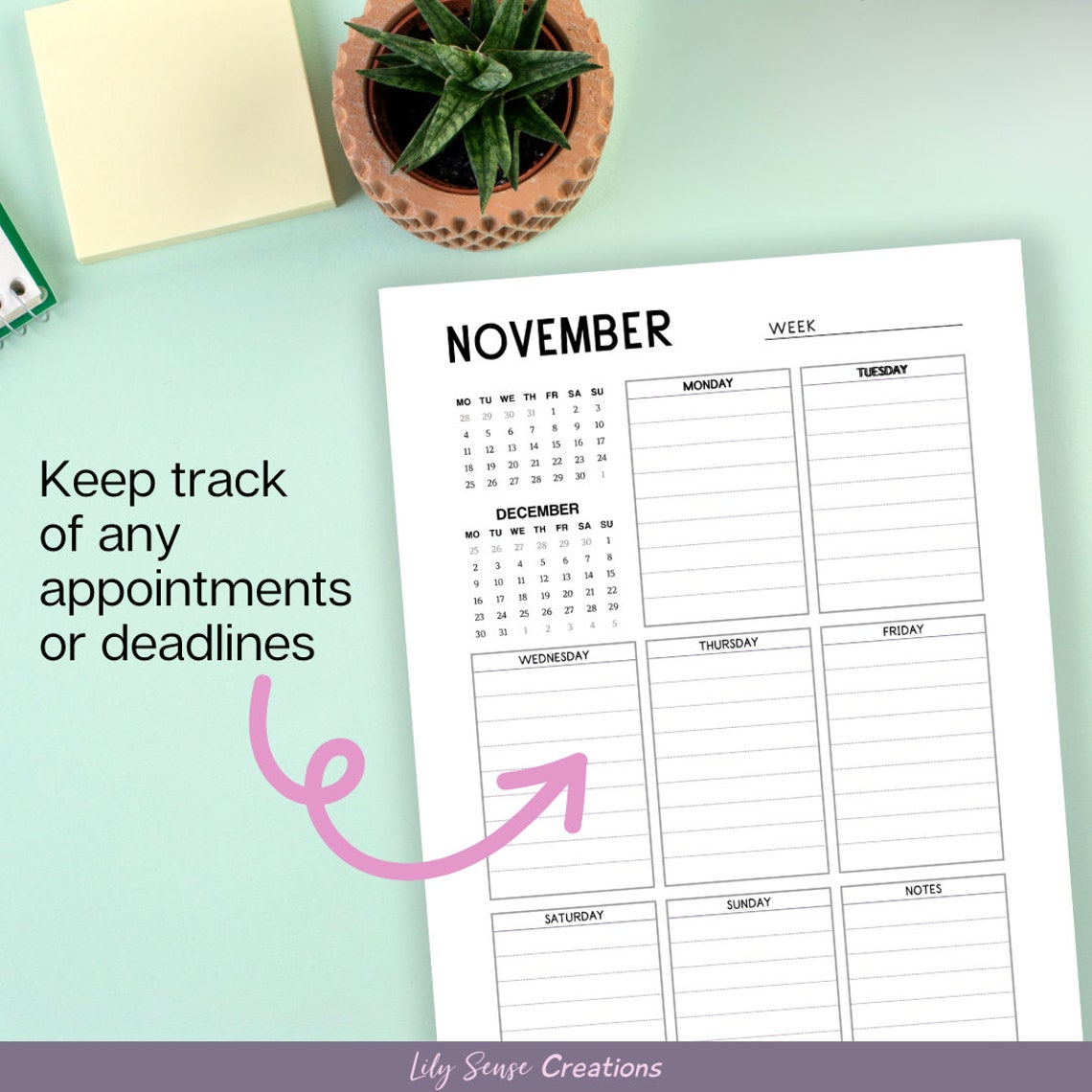 2024 Weekly Planner on One Page, Printable Weekly Agenda Template ...