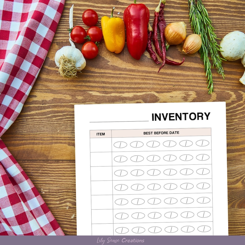 Printable Can Inventory Checklist Template, Canned Soup Tracker, Canned Food Inventory ...