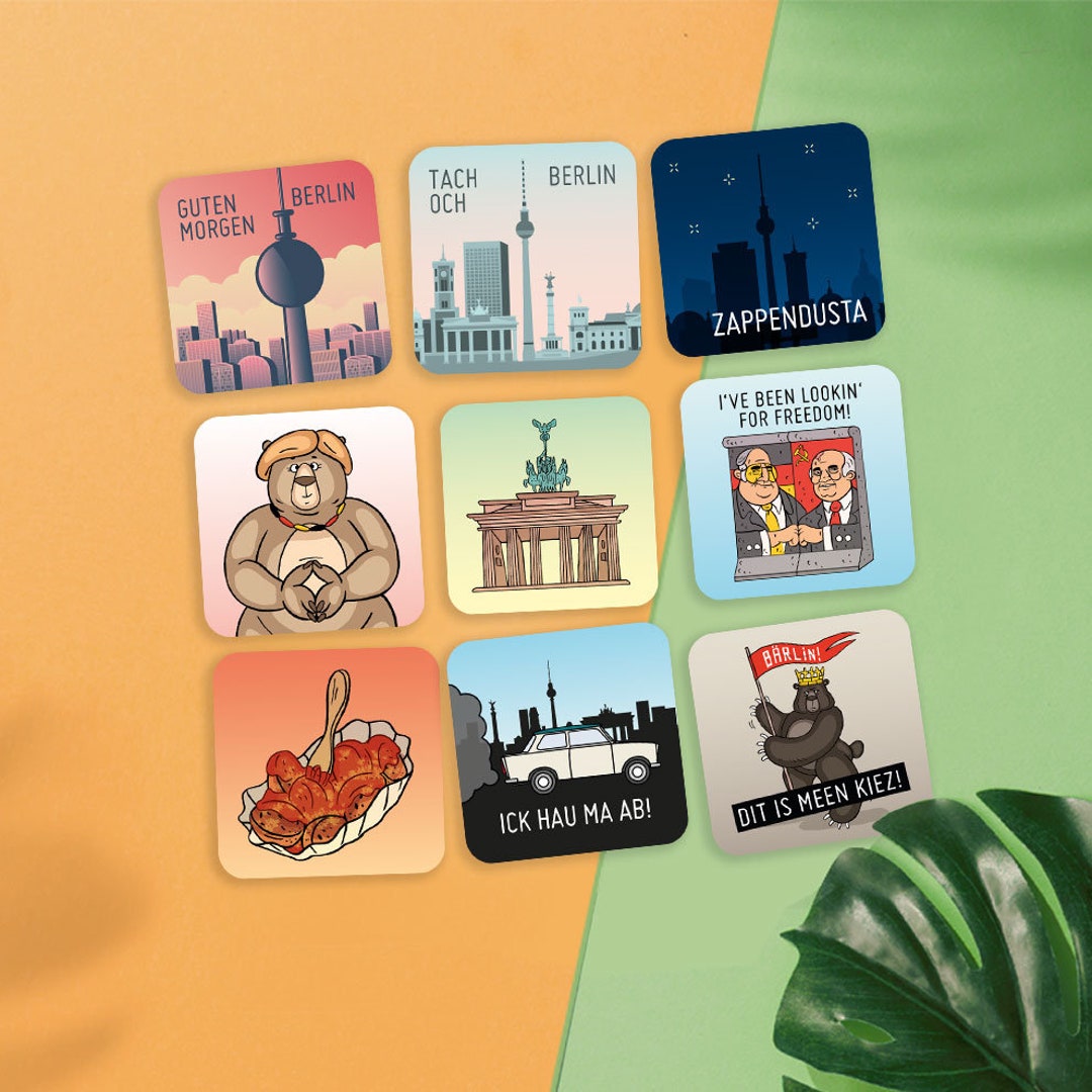 City Love® Berlin Flexible Magnets in Set of 9 capital Decoration and ...