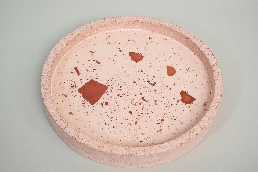 Terracotta Terrazzo Tray / Centerpiece / Decorative Tray / Housewarming ...